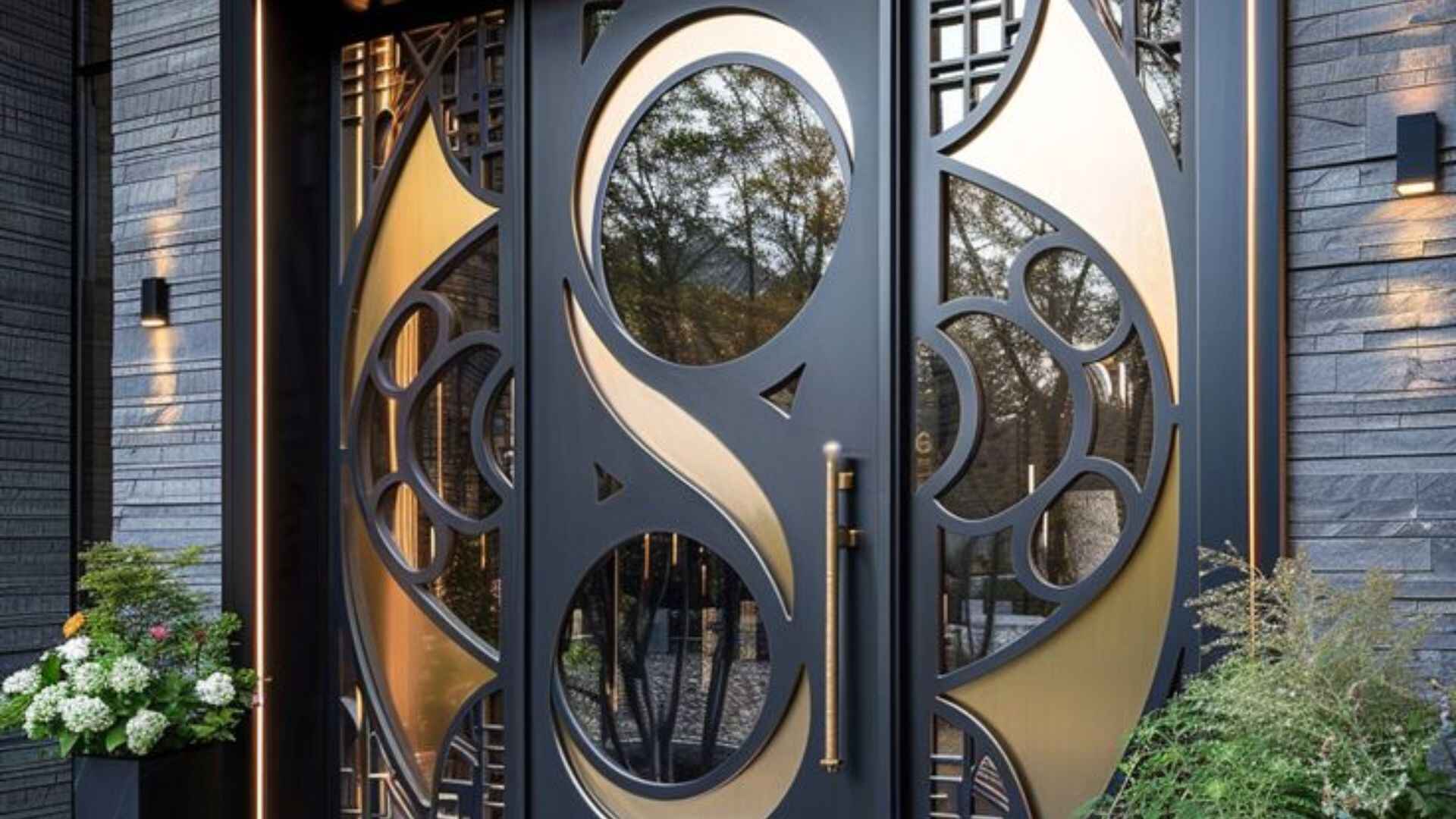 10 Luxurious Gate Design House - Iron Main Door